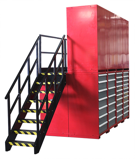 Mini-mezzanine storage offers premium density in a compact footprint ...