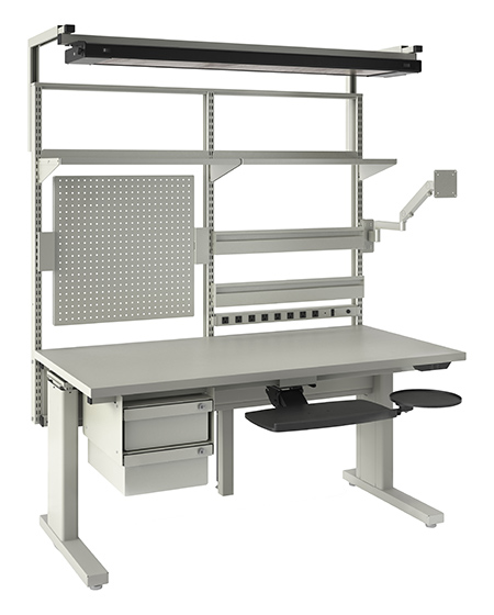 Cantilever Workstations | BOSTONtec Workbenches | Adjustable Height