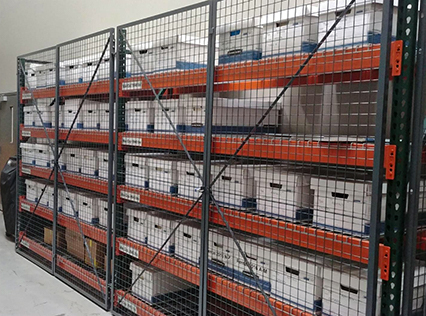 Pallet Rack with Wire Security Cages | Cisco_Eagle