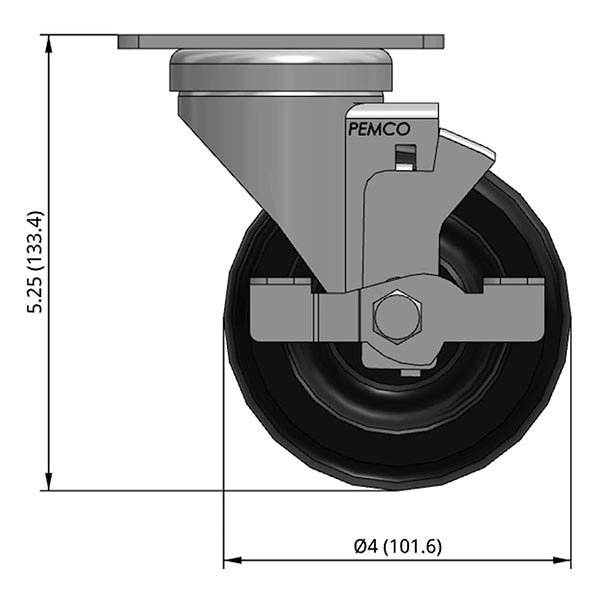 Cisco-Eagle Catalog - Swivel Caster with Side Lock - 4" x 1.25 ...