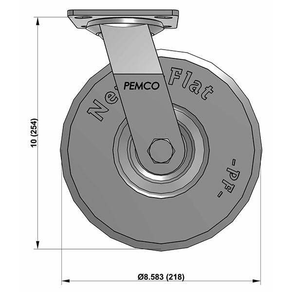 Cisco-Eagle Catalog - Swivel Caster with Side Lock - 8.58" x 2.86 ...