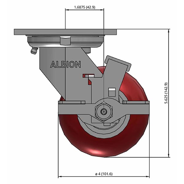 Cisco-Eagle Catalog - Swivel Caster with Side Lock - 4" x 2 ...