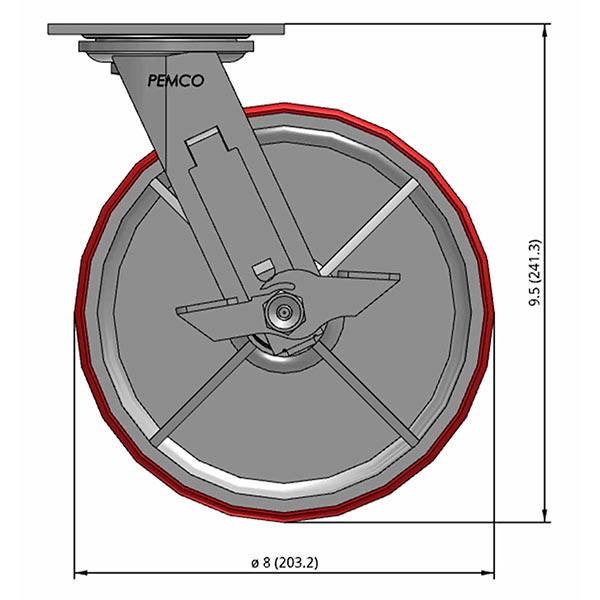 Cisco-Eagle Catalog - Swivel Caster with Side Lock - 8" x 2 ...