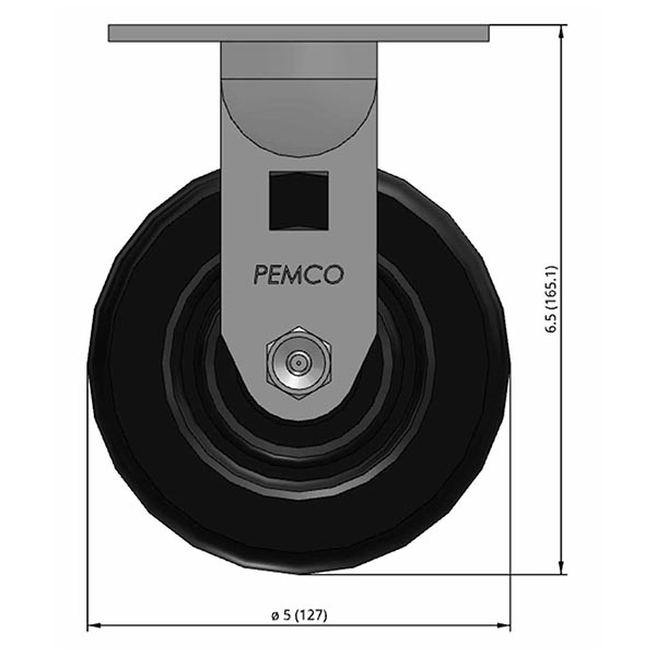 Cisco-Eagle Catalog - Rigid Caster - 5" x 2" Phenolic Wheel with Flat ...