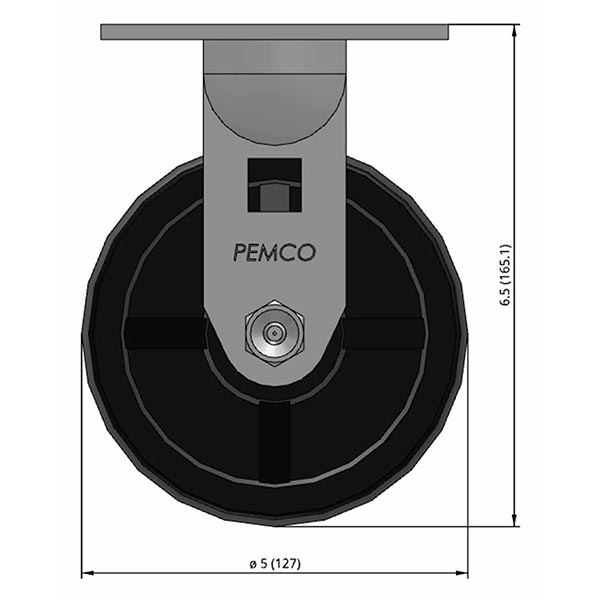 Cisco-Eagle Catalog - Rigid Caster - 5" x 2" Polypropylene Wheel, 600 ...