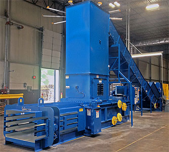 Steel Belt Incline Conveyor for Balers, Shredders & Hoppers