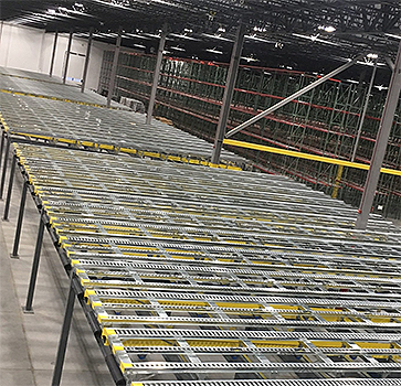 Full & Split Roller Pallet Flow Rack from Mallard Manufacturing