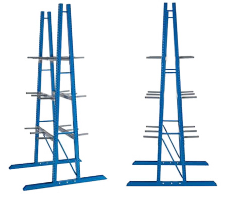 A-Frame Racks Store Lumber, Pipe and Bar Stock