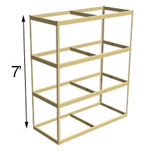 Double Rivet Rite Shelves, Extra Heavy Duty No Decking